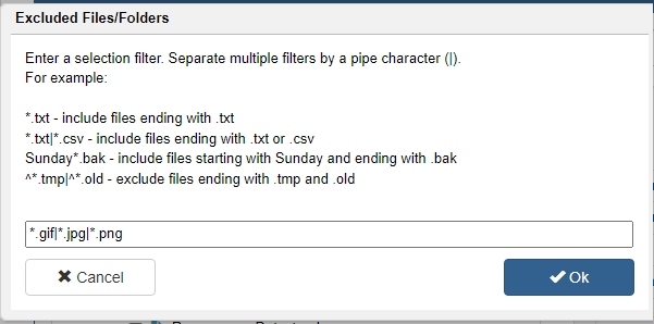 Syncrify Client Selection Filters